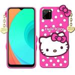 Buy Clickaway Pink Rubber Hello Kitty Back Cover Case For Realme C20 ...