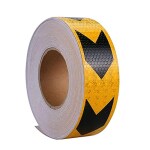 Buy CREWBOLT Yellow and Black Arrow Reflective Honeycomb Tape | High ...
