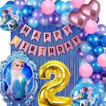Buy House of Banter Frozen Theme 2nd Birthday Decoration Set of 69pc ...