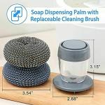 Buy GOROFY Soap Scrubber Sponge Plastic Liquid Soap Dispenser Palm ...
