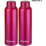 Buy Kreme BREEZER PINK 1L PK2 1000 ml Bottle (Pack of 2, Pink, Steel ...