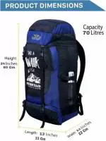 Buy ZOZO BAGS Blue Polyester Travel Rucksack - 60 L Online at Best ...