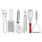 Buy DreamBasket Cheese Grater & Pakkad & Pizza Cutter & Whisk & Chimta ...