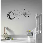 Buy CVANU Good Night Wall Vinyl Sticker for Wall Decoration(58cm x 58cm ...
