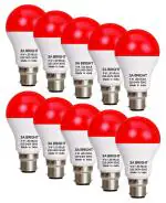 Buy 3A BRIGHT 9-Watt B22 Round Red Led Bulb (Pack of 10) Online at Best Prices in India - JioMart.