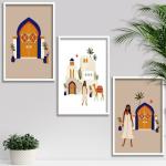 Buy SAF Wall Painting Wood, Glass, Paper 80.0 Centimeter 34.3 ...