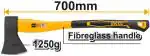 Buy Ingco axe Heavu duty axe with 1250g Weight and with Fiberglass ...