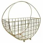 Buy Decor ArtMoradabad Golden Iron Half Round Wire Hamper Basket Gift ...