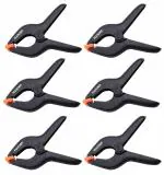 Buy Harden 4" Spring Clamp 6 Pcs Set, Nylon-Fiberglass Body, Adjustable ...