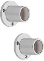 Buy Grownix Iron Silver Rod Rail Bracket (Pack Of 2) Online at Best ...