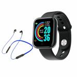 Buy Melbon Y68 Smart Band, Smart Watch with PF100 Bluetooth Neckband ...