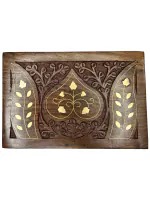 Buy Aspiration International Hand Carved Sheesham Wood Box with ...