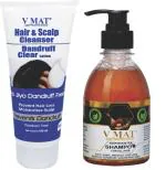 Buy V MAT HAIR SHAMPOO AND DANDRUFF CLEAR LOTION COMBO Online at Best ...