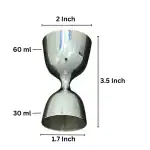 Buy HMTradelink Stainless Steel - Jigger/Peg Measure Glass 30/60 ml ...