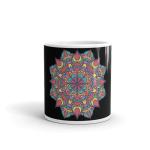 Buy Rish Design Theme 1 With Black Theme Printed Black Ceramic Coffee ...