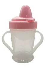 Buy Te Quiti Pink Plastic Leakproof Durable BPA Free Non-Toxic Baby Sipper With Straw 180ml ...
