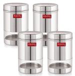 Buy HAZEL Stainless Steel Transparent Wide Mouth See-Through Container ...