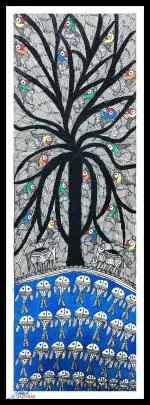 Buy MAMTA DEVI ART AND CRAFT_Madhubani Art Handmade Painting|Tree of Life & Fishes |Traditional ...