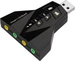 Buy WOLFANO Dual Ports, USB Sound Card Virtual for 7.1 Ch Stereo Sound ...