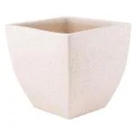 Buy Leafy Tales Ceramic Pot Medium Size With Taper | White (Taper Pot ...