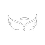 Buy SIMPLY INKED Minimal Angel Temporary Tattoo, Designer Tattoo for ...