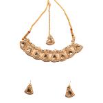 Buy Glamaa Beautiful Alloy silver plated AD neckless set Online at Best ...