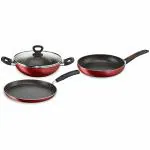 Buy Tefal Simply Chef 4 Piece Non-Stick Cookware Set (Rio Red) Online at Best Prices in India ...