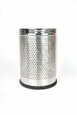 Buy EPIC Stainless Steel Perforated Open Dustbin Stainless Steel ...