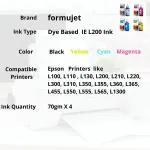 Buy Formujet Ink for Epson Printers,70gm (Cyan, Yellow, Magenta and ...
