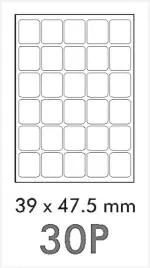 Buy Novajet Mpl 30P Labels (Per A4 Sheet) Size Multi Purpose Self ...