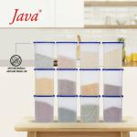 Buy JAVA - 2000 ml Plastic Grocery Container (Pack of 12, Blue) Online ...