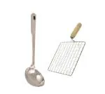 Buy FIRST FRONT Stainless Steel Kitchen Tools Chamcha With Wooden ...