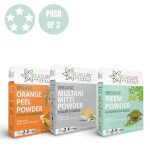Buy ORGASURE Orange Peel, Multani Mitti and Neem powder 200g x 3 pack | Organic Hair care Combo ...