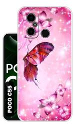 Buy Case Club Multicolor Silicon Shock Proof Back Cover for POCO C55 ...