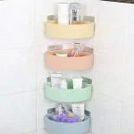 Buy SHOPITECH 4PCS Plastic Bathroom Corner Triangle Rack No Drill Self ...