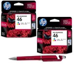 Buy HP 46 Tri-color Original Ink Advantage Cartridge (Pack of 2) With ...