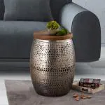 Buy Metalsmith Brown Wooden Side Table For Home, Kitchen, Living Room ...