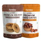 Buy Farmley Combo pack of Premium Anjeer 200g & Fard Dates 400g Online ...