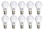 Buy 3A BRIGHT 9-Watt B22 Silver White Round DOB LED Bulb (Pack of 10 ...