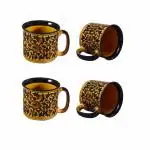 Buy Caffeine Brown Ceramic Maggie Mug, 200 Ml (Set Of 4) Online at Best ...