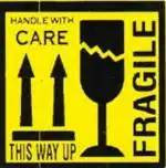 Buy Blackdreams Yellow, Black Fragile Handle With Care And This Way Up ...