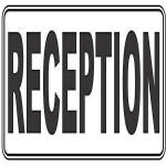 Buy Asmi Collections 24 cm Reception Signs Self Adhesive Sticker (Pack ...