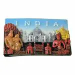 Buy Z Multicolor Polyresin Traditional Design Incredible India Fridge ...
