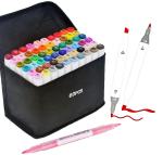 Buy Corslet 60 Pc Dual Tip Alcohol Markers Colouring Marker Pens for ...