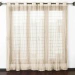 Buy MSD DECOR HUB Bedi Handloom Beige Striped Net, Tissue 5 Ft Semi ...