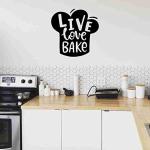 Buy CVANU Live Love Bake Vinyl Wall Sticker for Wall Decoration Online at Best Prices in India ...