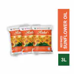 Buy RAHA Refined Sunflower OIL 1LITRE POUCH (PACK OF 3) Online at Best ...