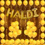 Buy Zyozique Haldi Ceremony Decoration - Haldi Foil Balloon, Yellow ...
