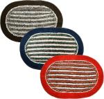 Buy SKT RED/BLUE/BROWN OVAL STRIPED DOORMAT COMBO Online at Best Prices ...