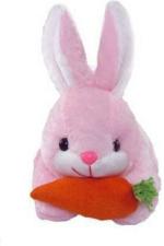 Buy Saubhagye Pink Rabbit with Carrot Soft Toys, size-26 cm for 1 year ...